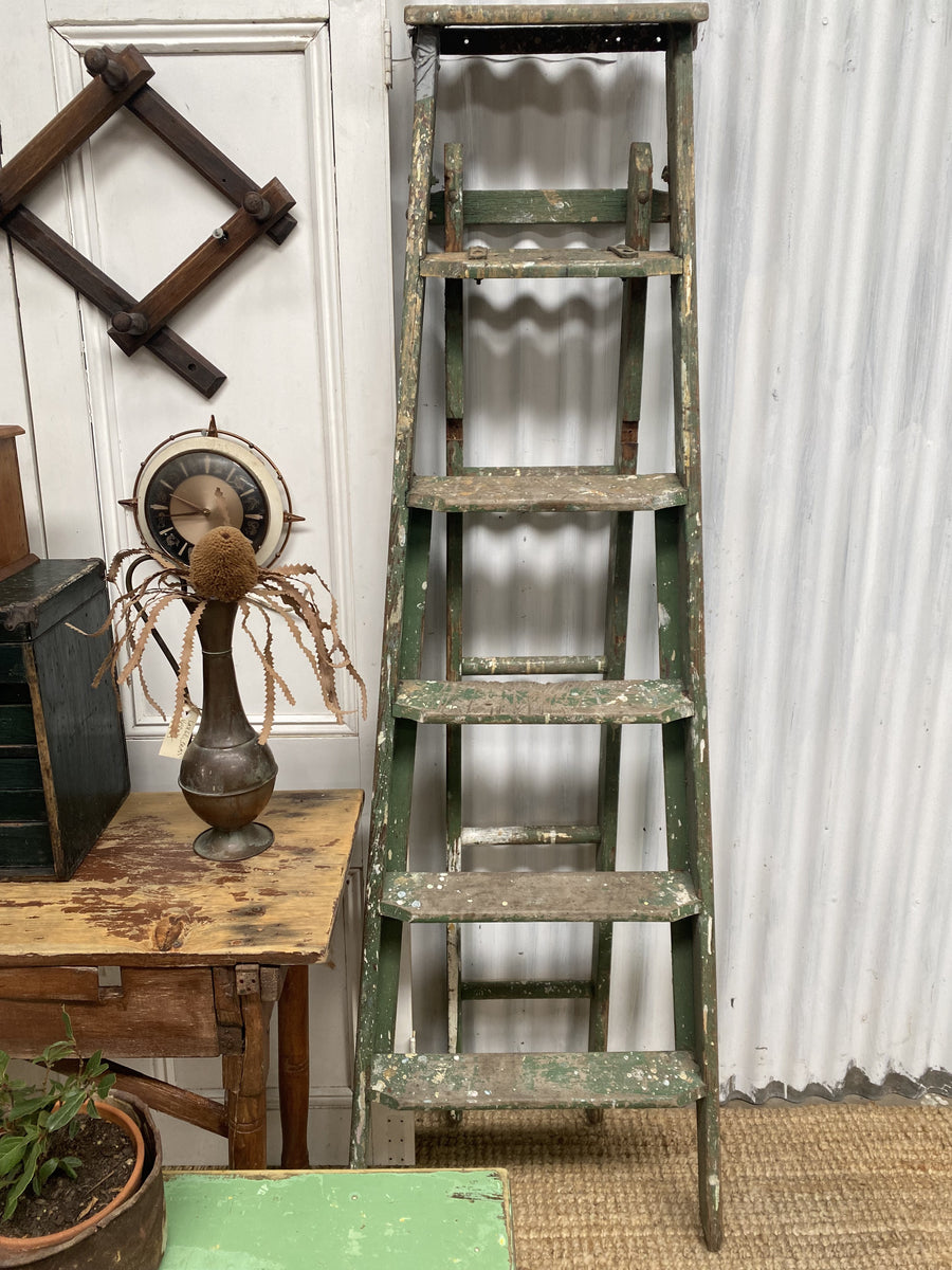 Vintage Green Two Piece Ladder – HensTeethTrading